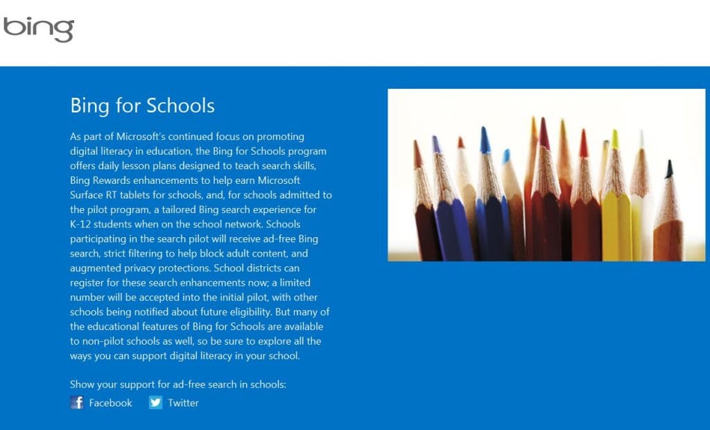 Bing for Schools: No Ads for Students - Bill Hartzer