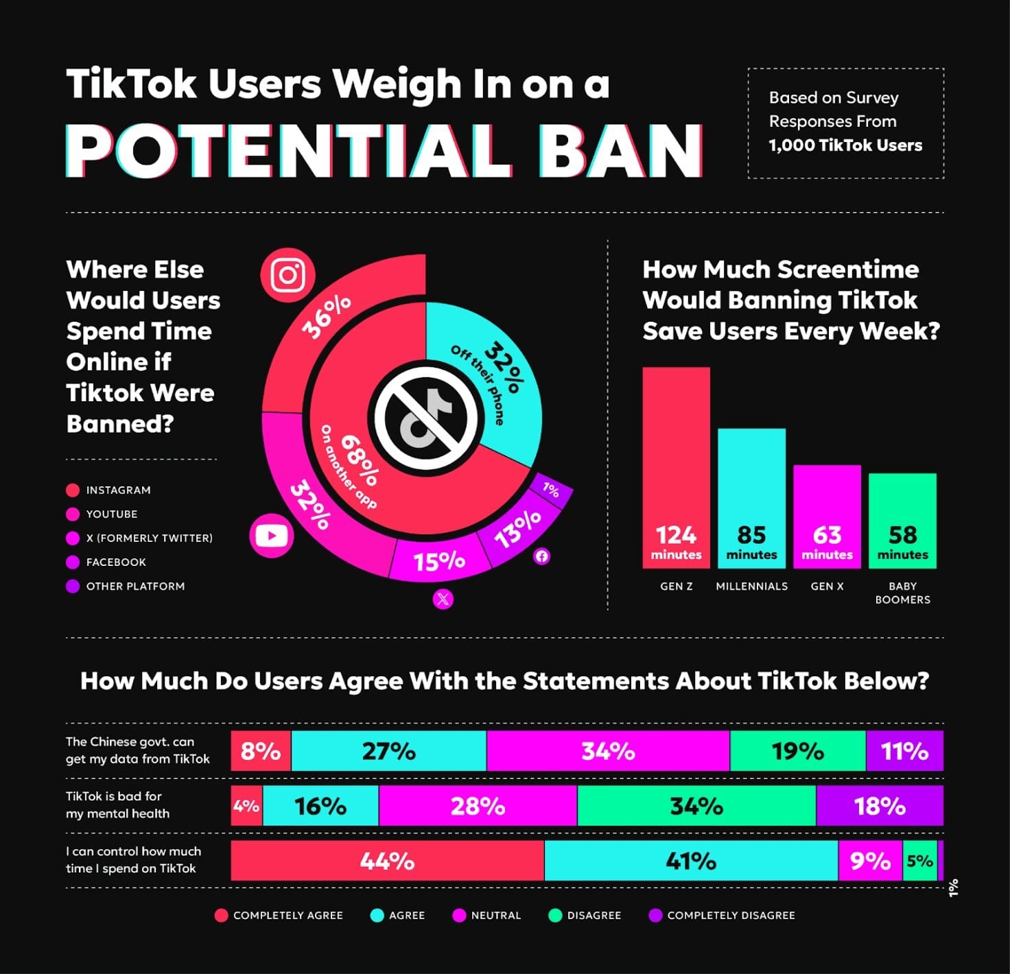 Americans Divided on Potential TikTok Ban: New Survey Reveals Mixed ...