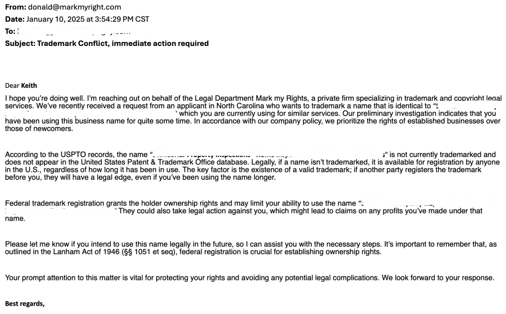 Mark My Right Trademark Scam: Protect Your Business by Recognizing ...