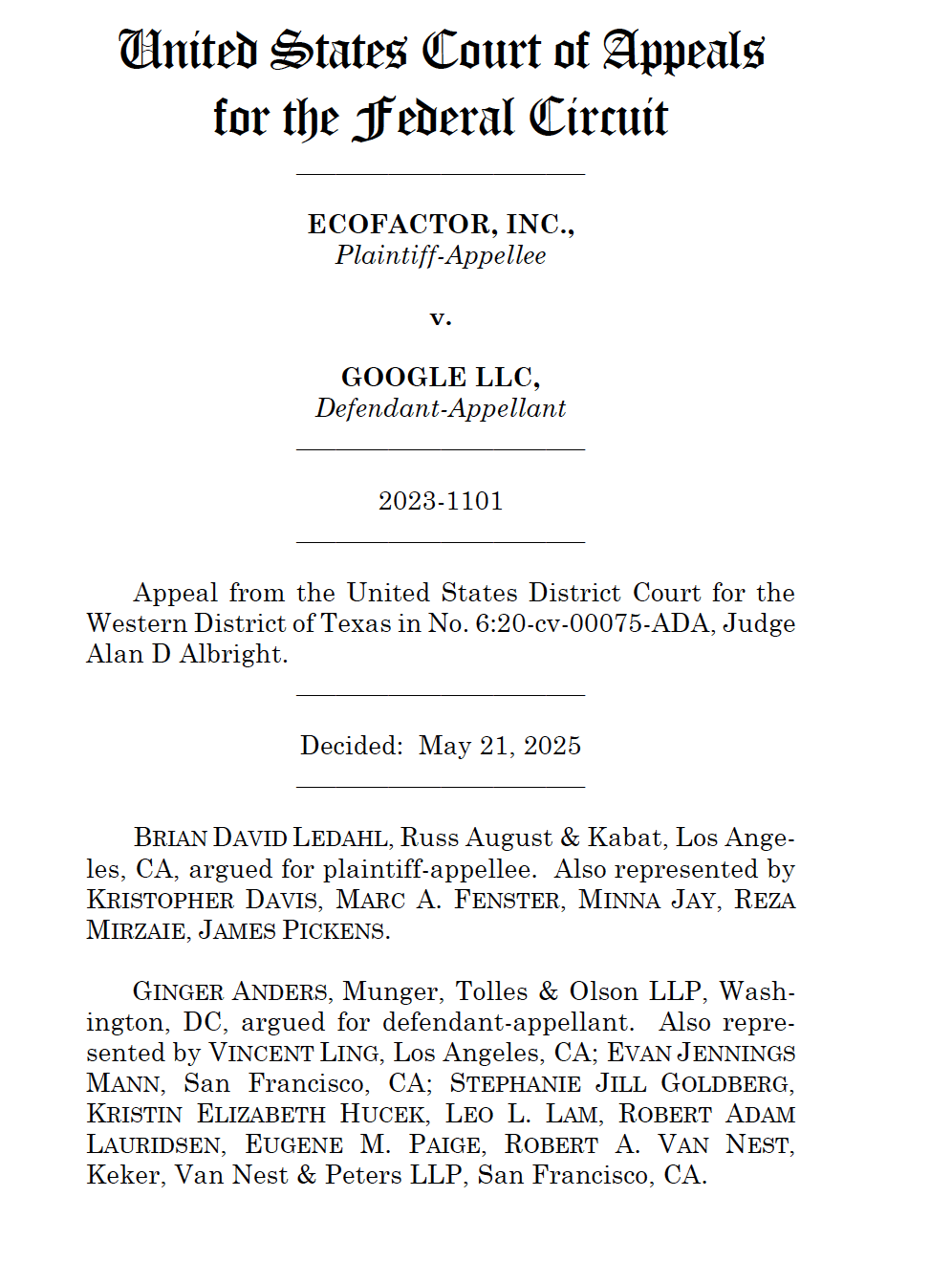 Damages Expert’s Blunder Forces New Trial in Google vs. EcoFactor Thermostat Battle - Bill Hartzer