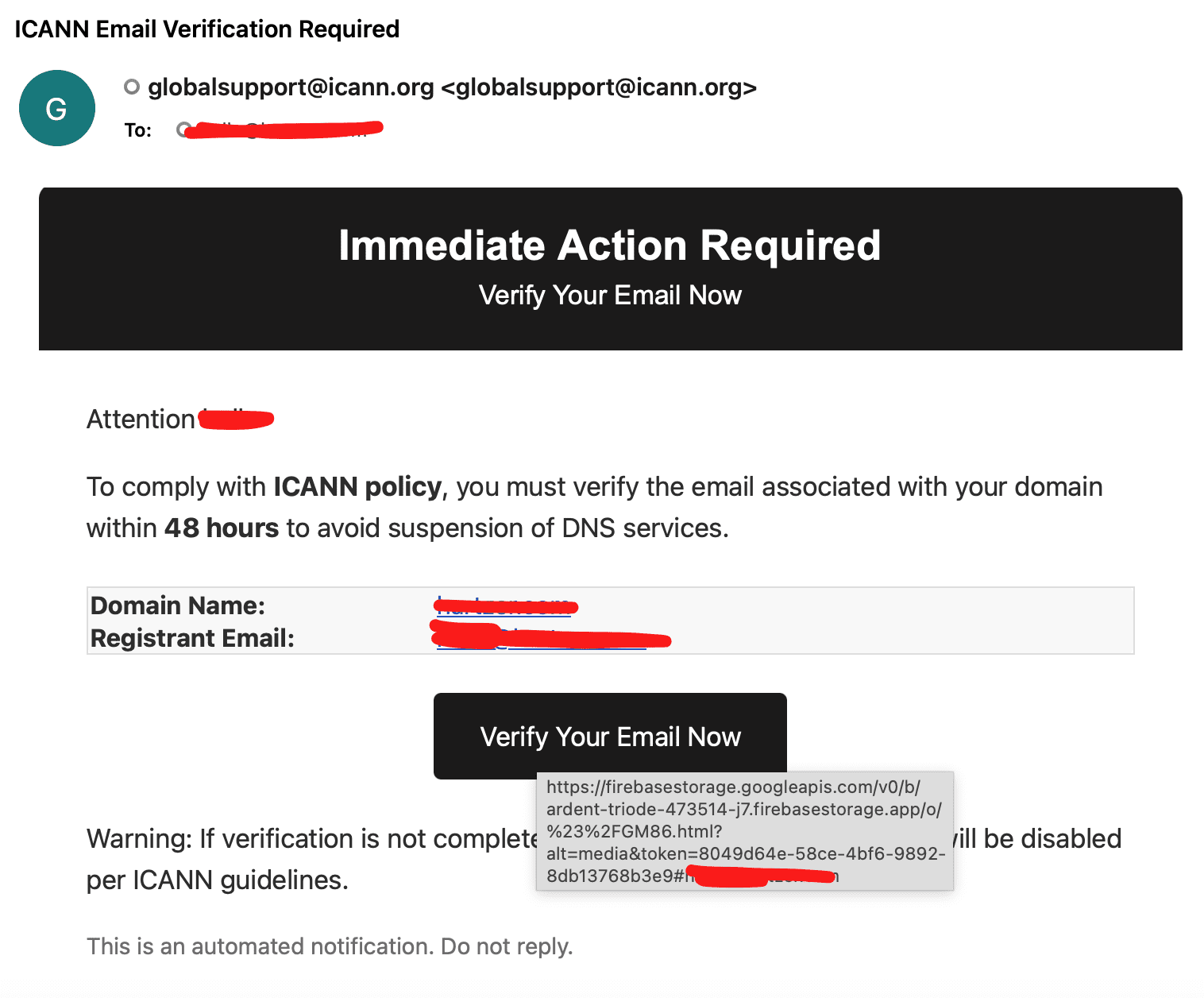 Don’t Fall for the Fake ICANN Verification Email Circulating Right Now - Bill Hartzer