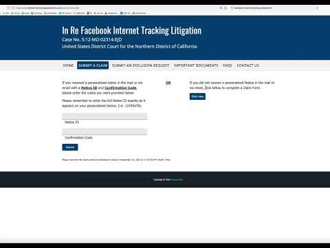 Facebook Internet Tracking Settlement - Bill Hartzer